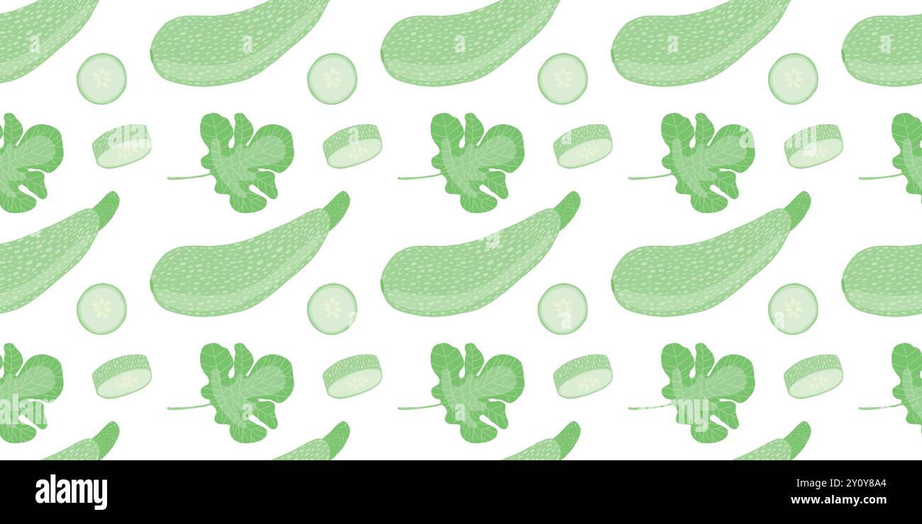 Vector zucchini flat seamless pattern Stock Vector Image & Art - Alamy