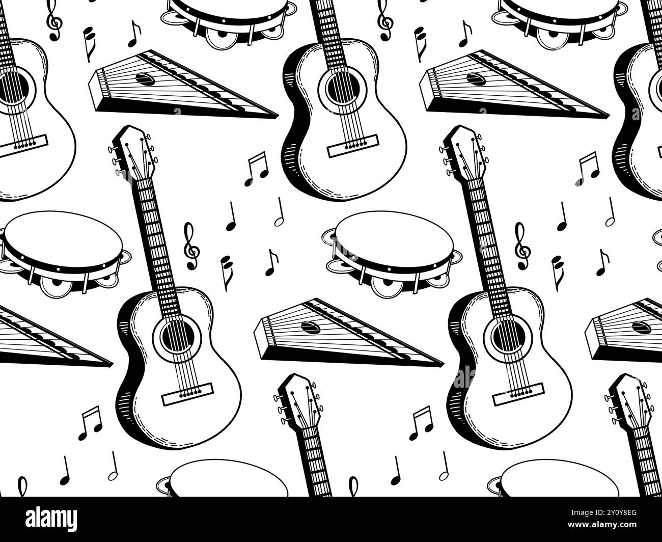 Folk musical instruments. Russian musical instruments, guitar ...