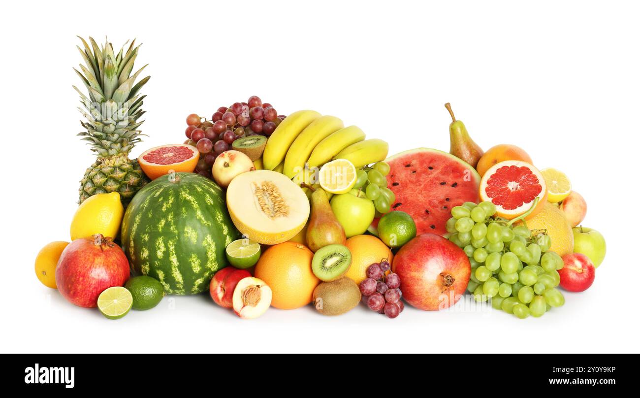 Pile assorted fresh tropical fruits hi-res stock photography and images ...