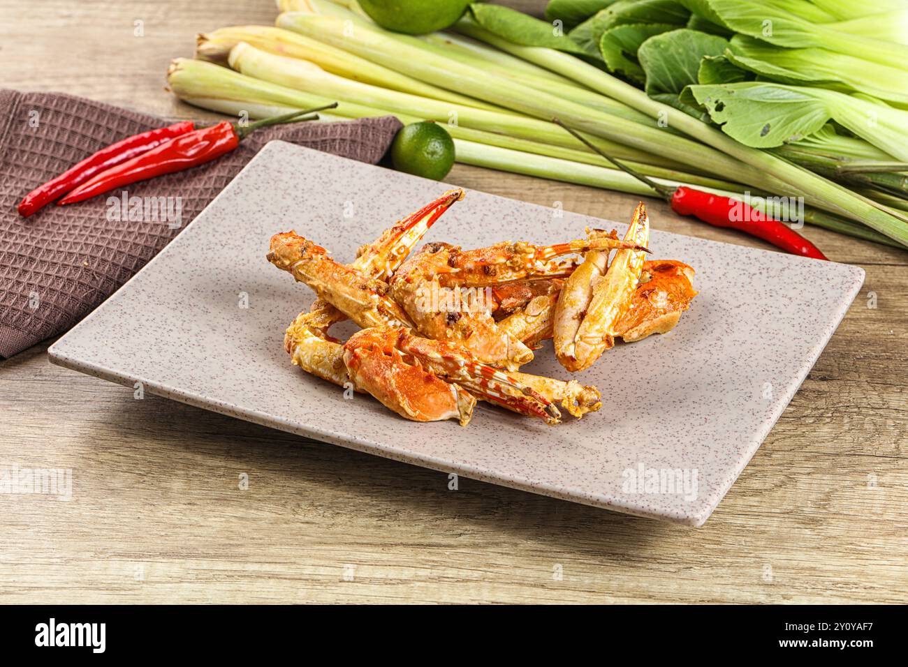 Delicous steamed Spider crab Claws snack Stock Photo - Alamy