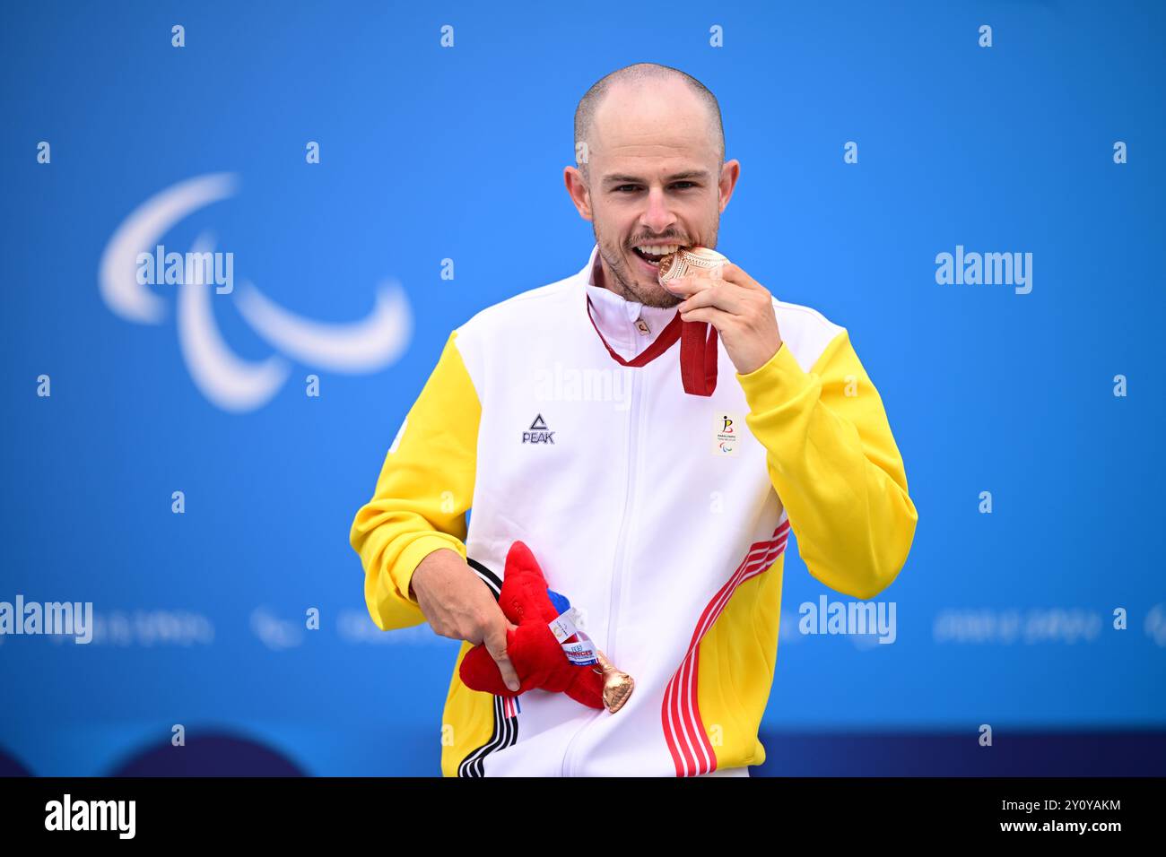 Paris, France. 04th Sep, 2024. Bronze medalist Belgian Paralympian ...