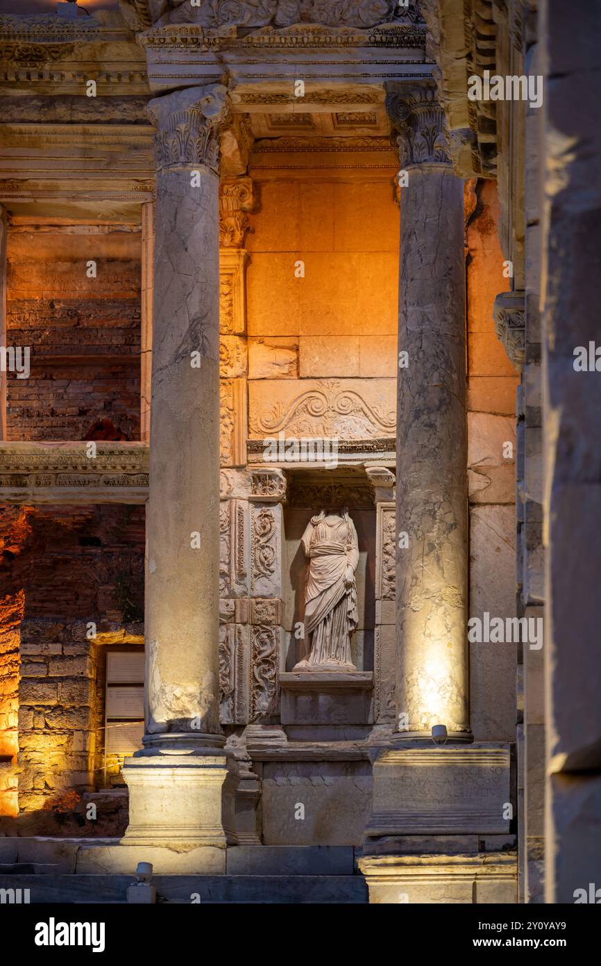 Celsus library in the Ancient City of Ephesus with its magnificent view ...