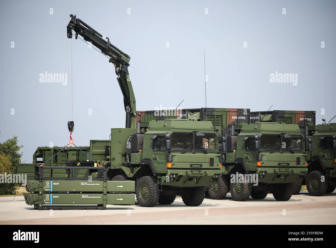 Todendorf, Germany. 04th Sep, 2024. Vehicles of the new IRIS-T SLM air ...