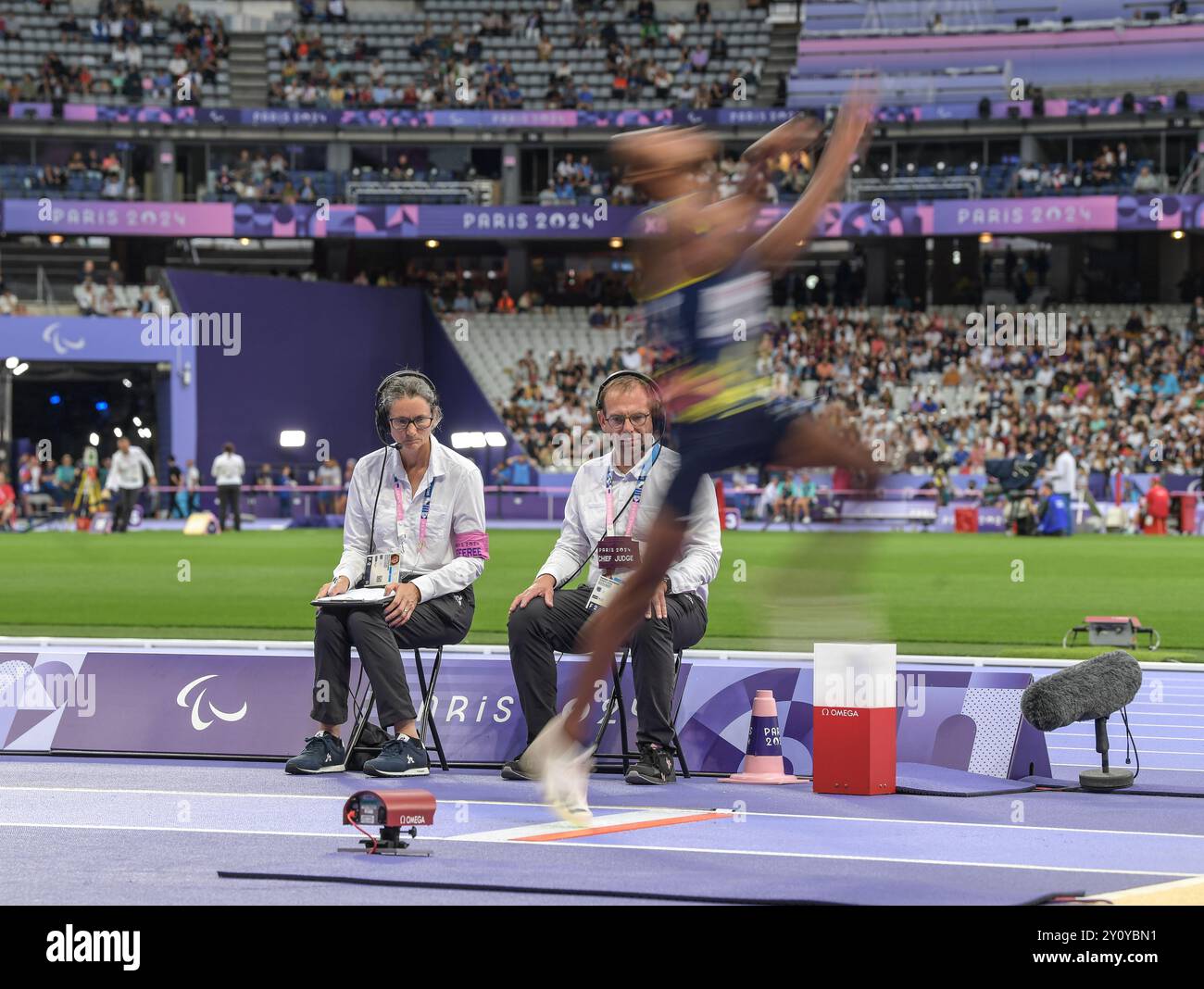 Referee’s check foot placement at the take of board during the men’s ...