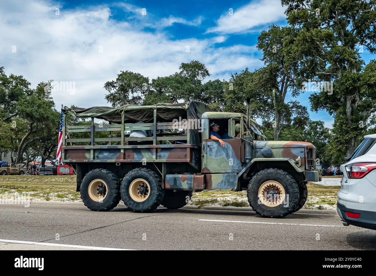 Gulfport, MS - October 07, 2023: Wide angle side view of a 1971 AM ...