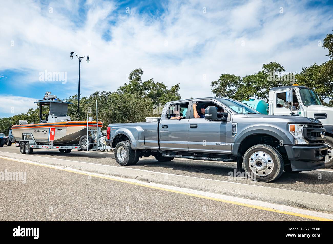 Gulfport, MS - October 07, 2023: Wide angle front corner view of a 2020 ...