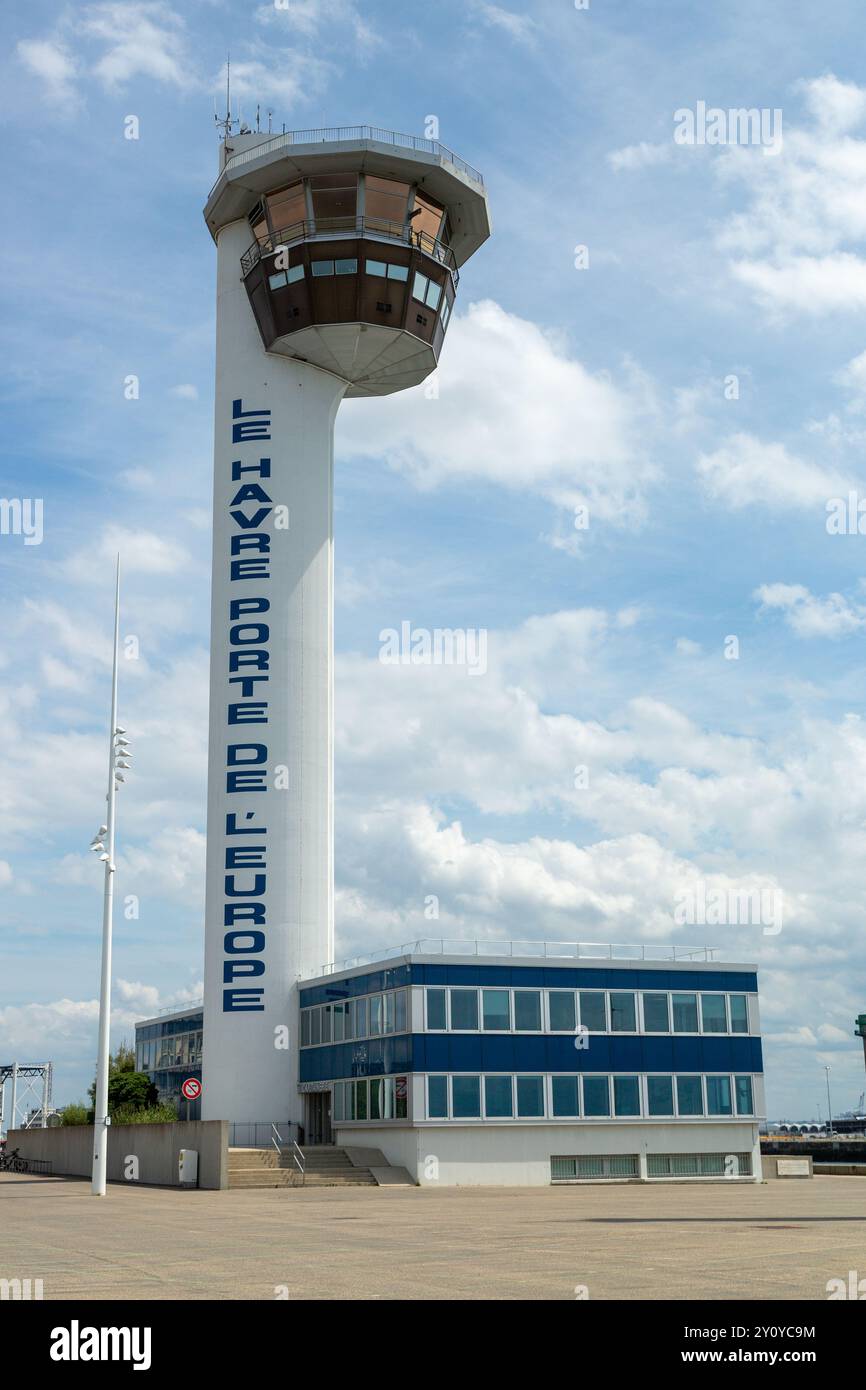 Le Havre Port Control Tower Stock Photo - Alamy