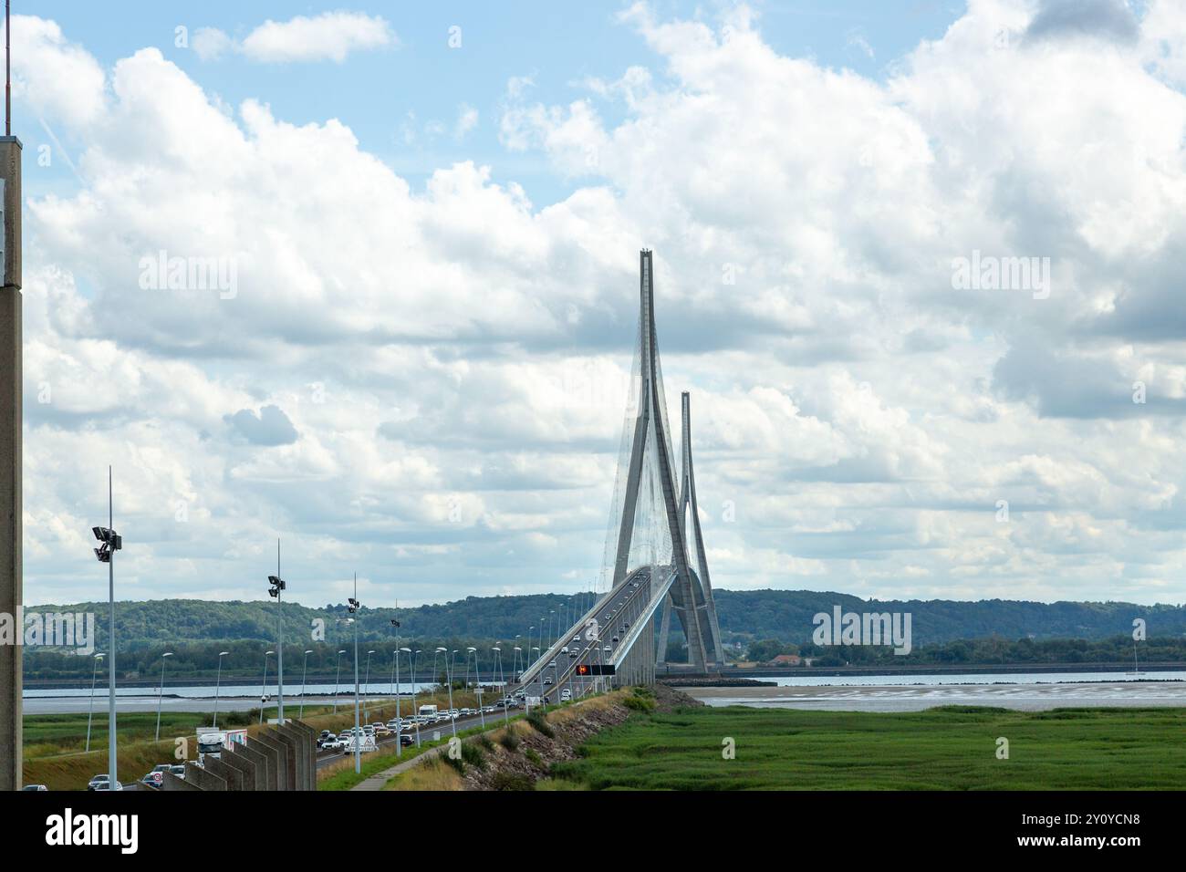 The Pont de Normandie (Normandy Bridge) is a cable-stayed road bridge ...