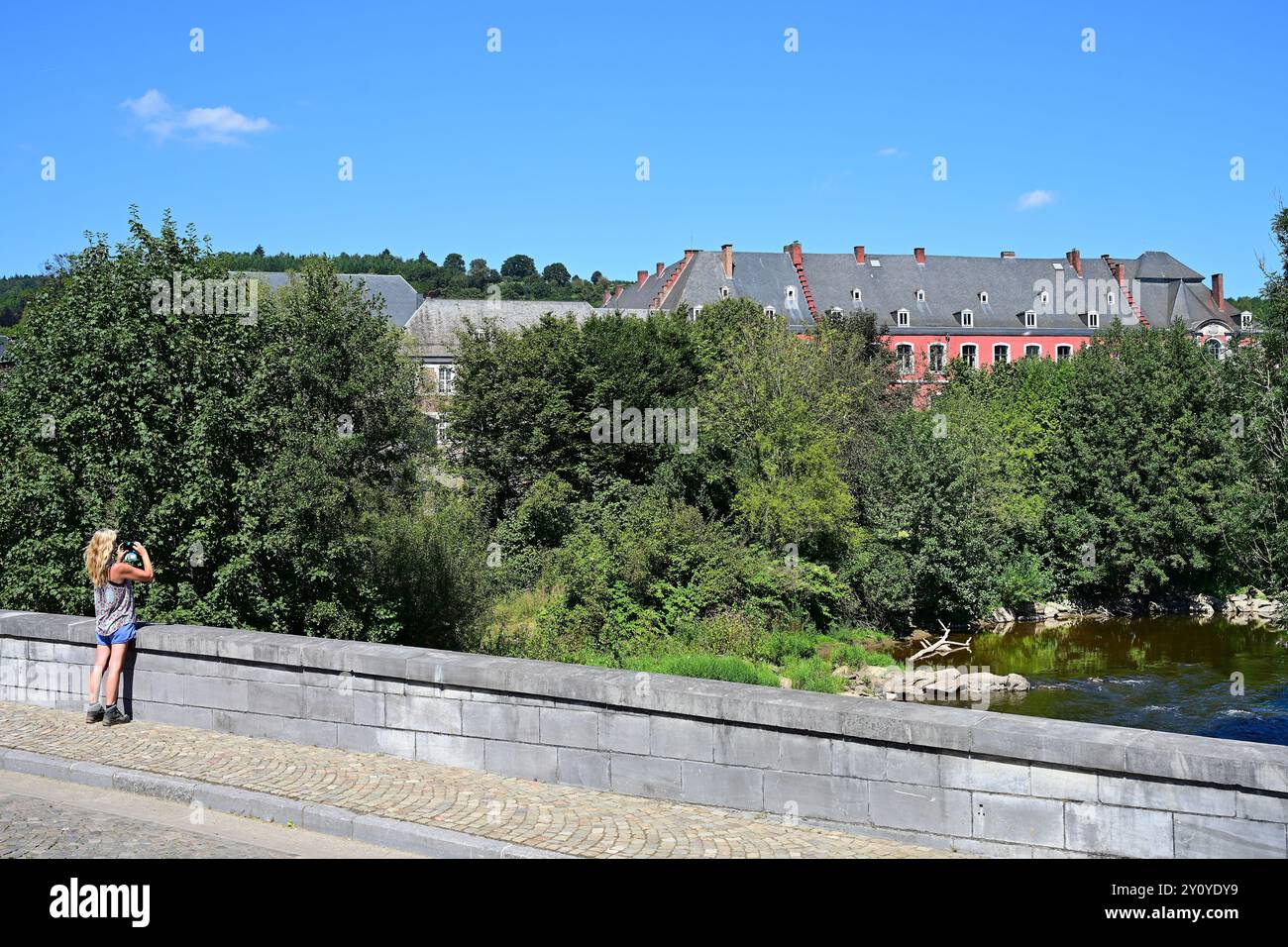 The Abbey of Stavelot at the Ambleve river Stock Photo - Alamy