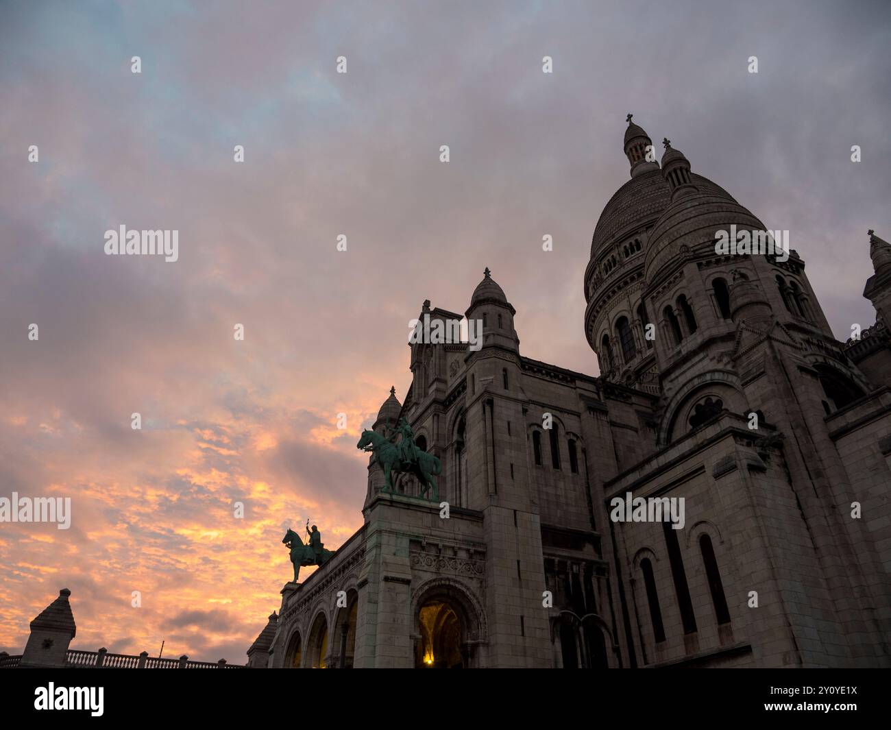 Sunset at the Sacre Coeur, Montmartre, Paris, France, Europe, EU Stock ...