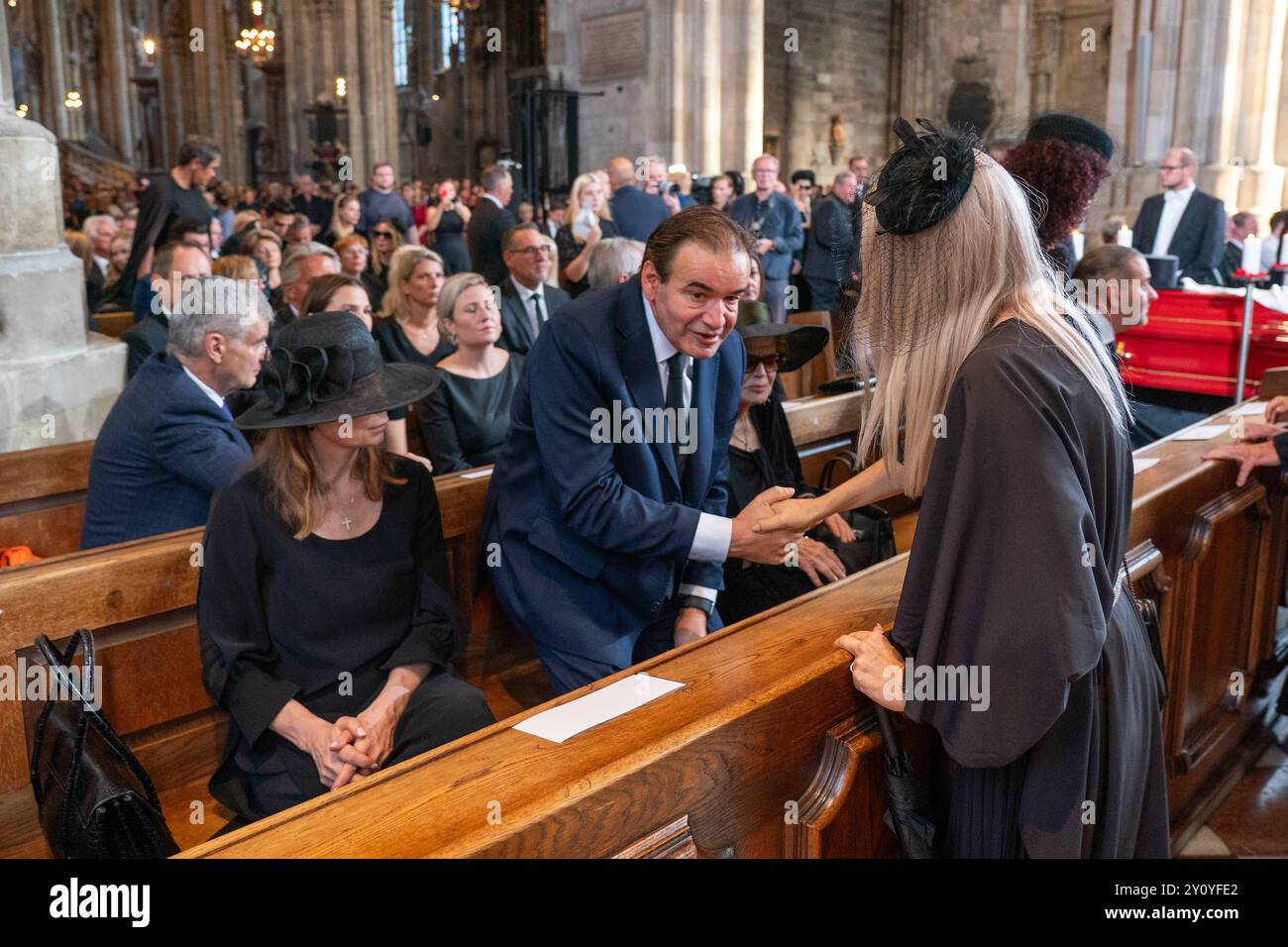 Richard Lugner funeral, farewell and memorial service, Holy Mass, St ...