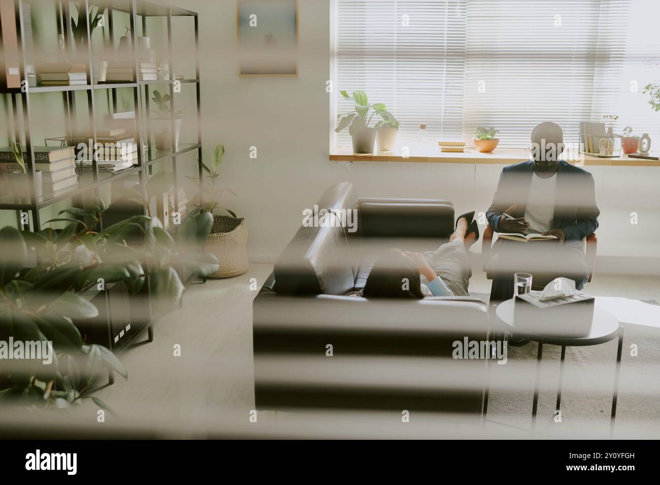 Counseling Session in Modern Office Setting with Natural Light Stock ...