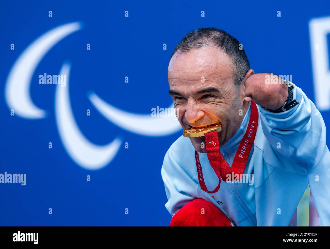 Paris, France. 04th Sep, 2024. Paralympics, Paris 2024, road cycling ...