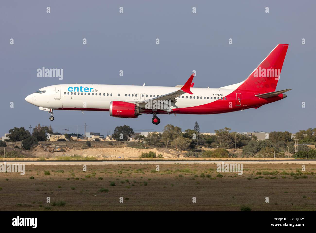 Enter Air Boeing 737-8 MAX (REG: SP-EXH) still carrying part of its ...