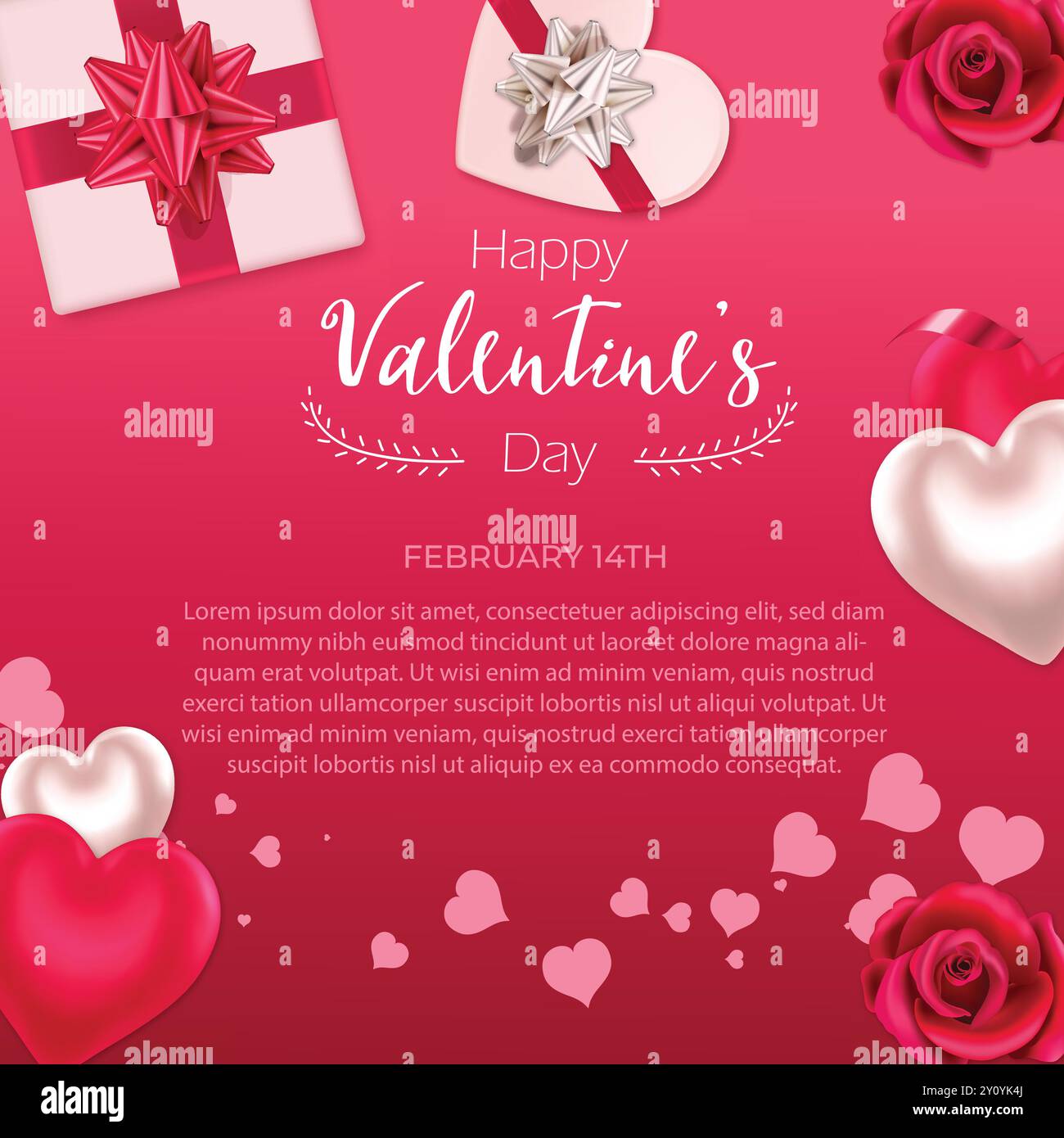 Happy valentine's day card, valentine's day banner, happy valentines ...