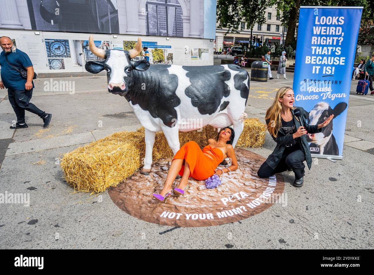 London, UK. 4th Sep, 2024. Animal rights activist Jamie Logan, who made ...