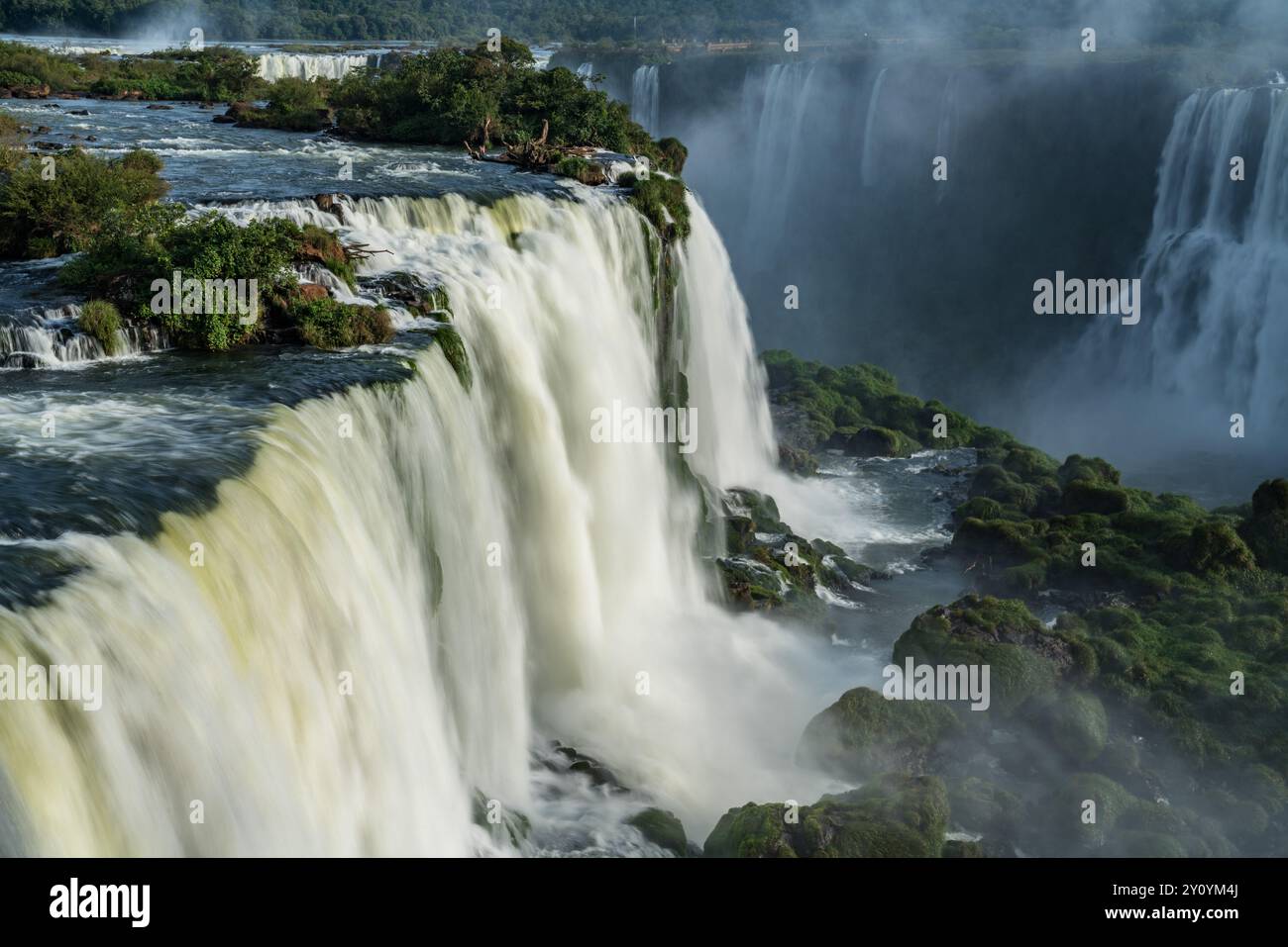 Floriano Waterfall at Iguazu Falls National Park in Brazil. A UNESCO ...