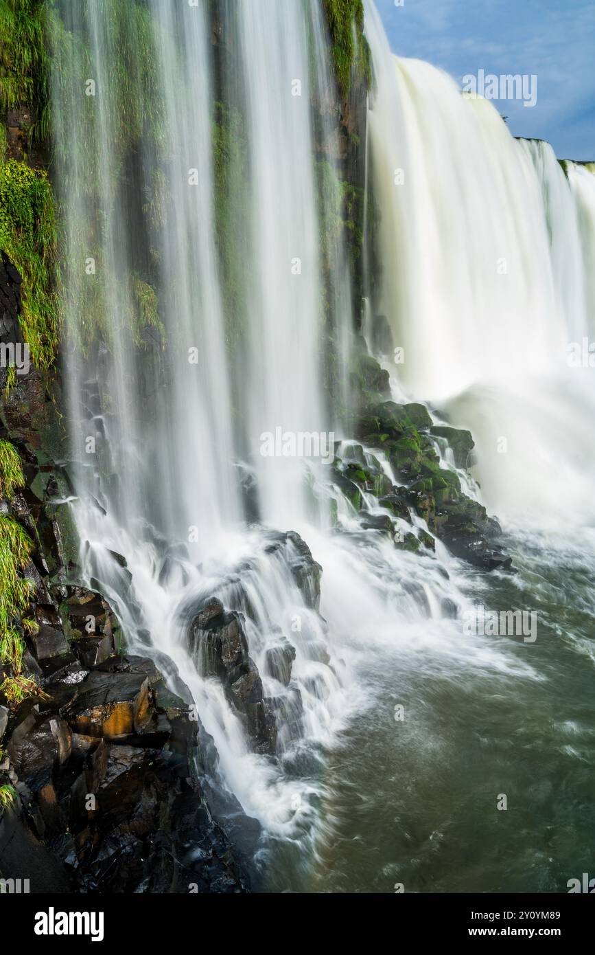 Floriano Waterfall at Iguazu Falls National Park in Brazil. A UNESCO ...
