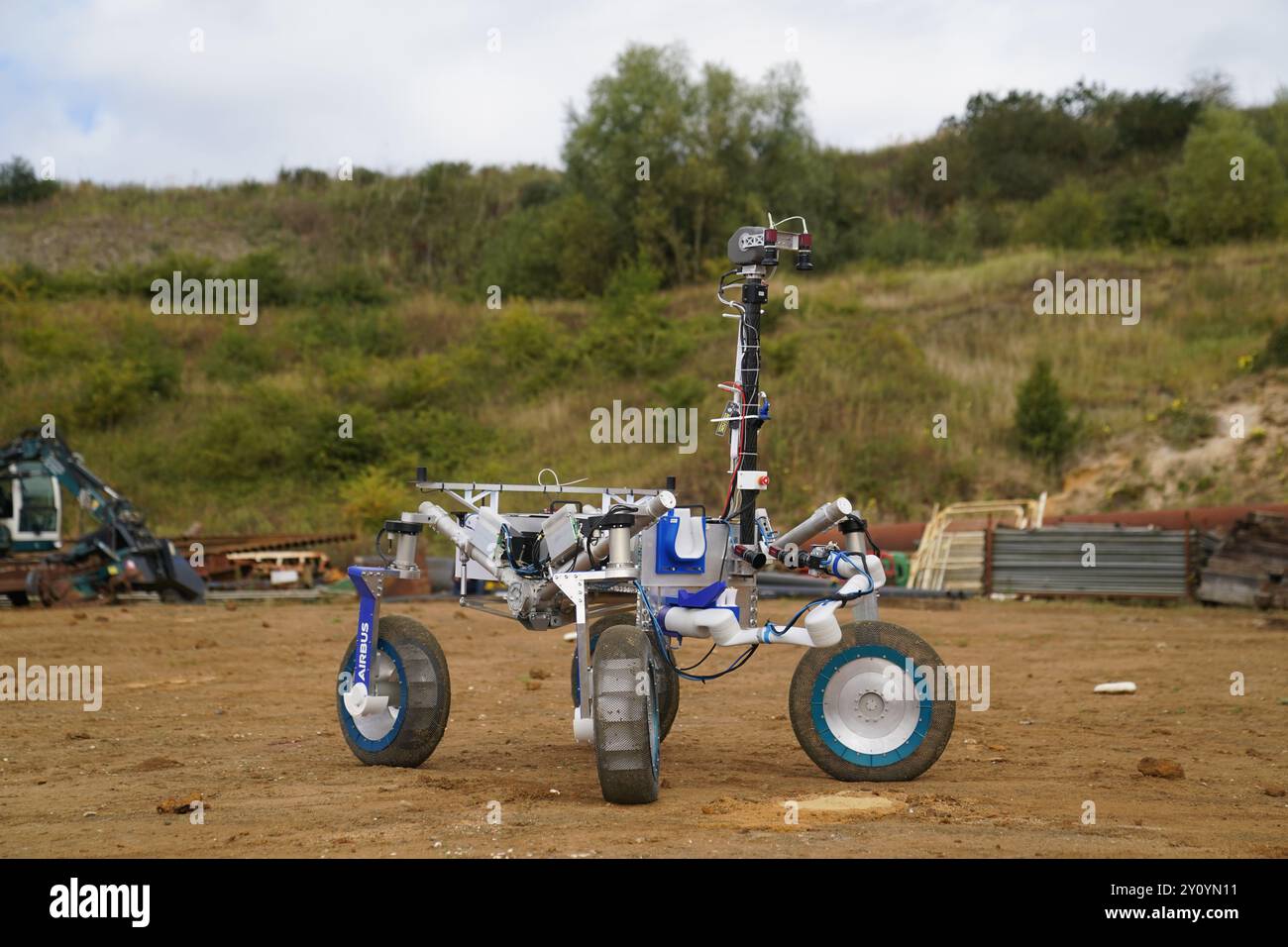Technicians from Airbus, working on the Sample Fetch Rover (SFR ...