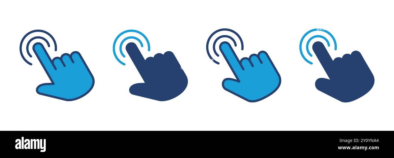 Hand cursor icon. cursor icon vector. hand cursor icon click Stock ...