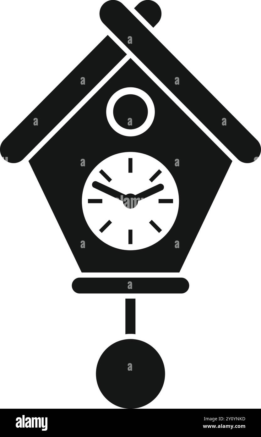 Cuckoo clock icon in simple style on a white background Stock Vector Image & Art - Alamy