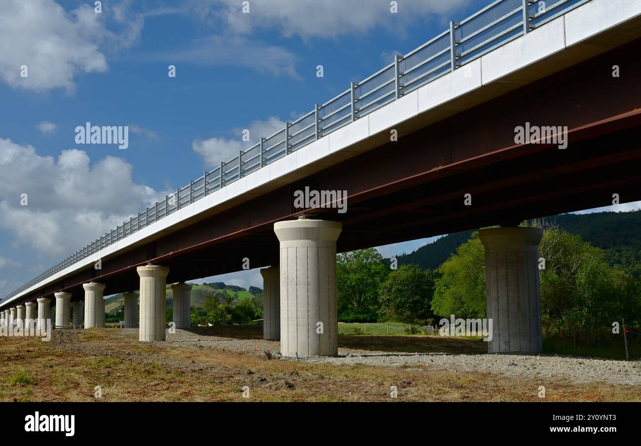 The new Dyfi Bridge crossing the Dyfi Valley flood plain, opened Spring ...