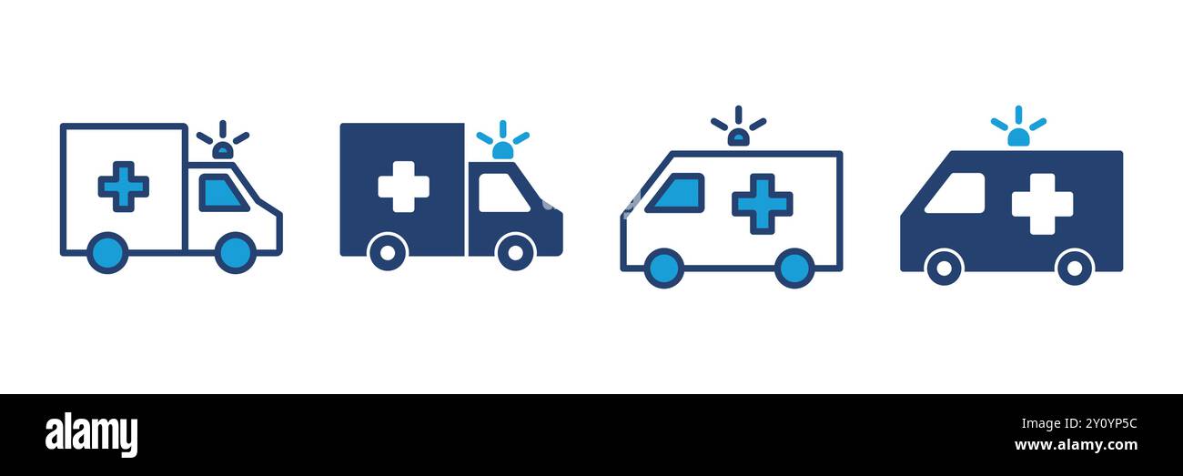 Ambulance icon vector. ambulance truck icon vector. ambulance car Stock ...