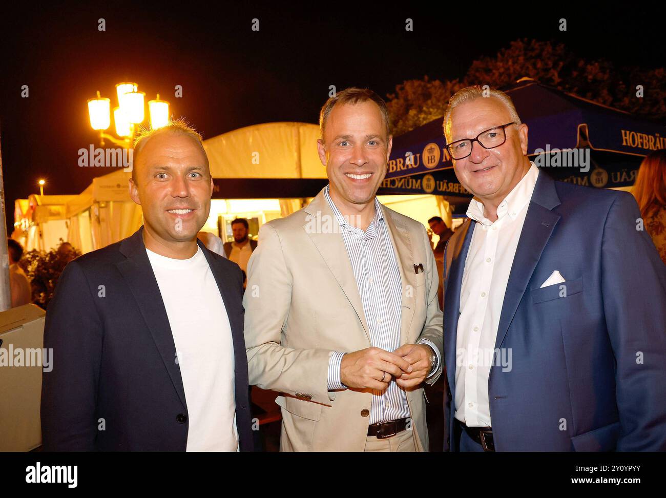 Sebastian Czaja, Mario Czaja, Frank Henkel beim 20. Berliner Hoffest im ...