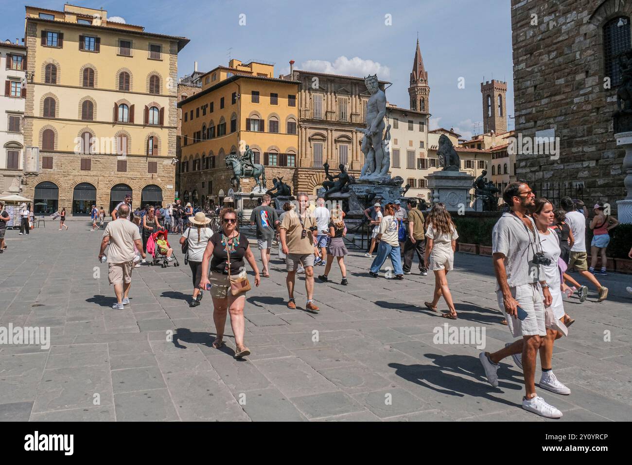 General view of the Signoria place, September 1, 2024. The historic ...