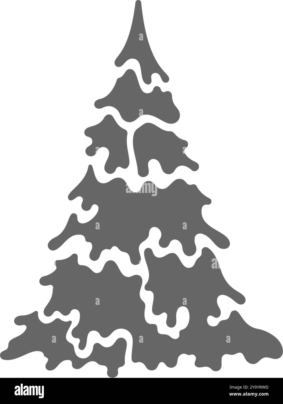 Vector illustration of creative evergreen tree designed as symbol of ...