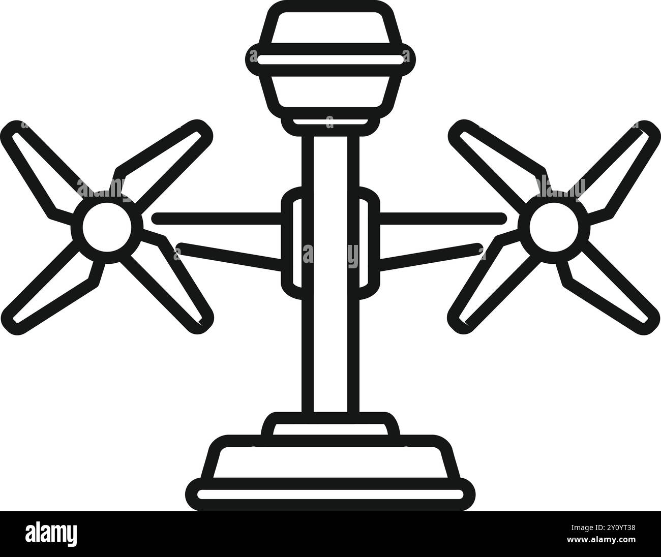 Double turbine wind generator converting wind energy into electricity ...