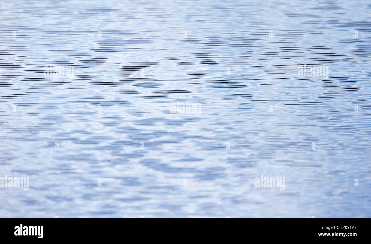 Light blue smooth sea water surface with ripple pattern, natural ...