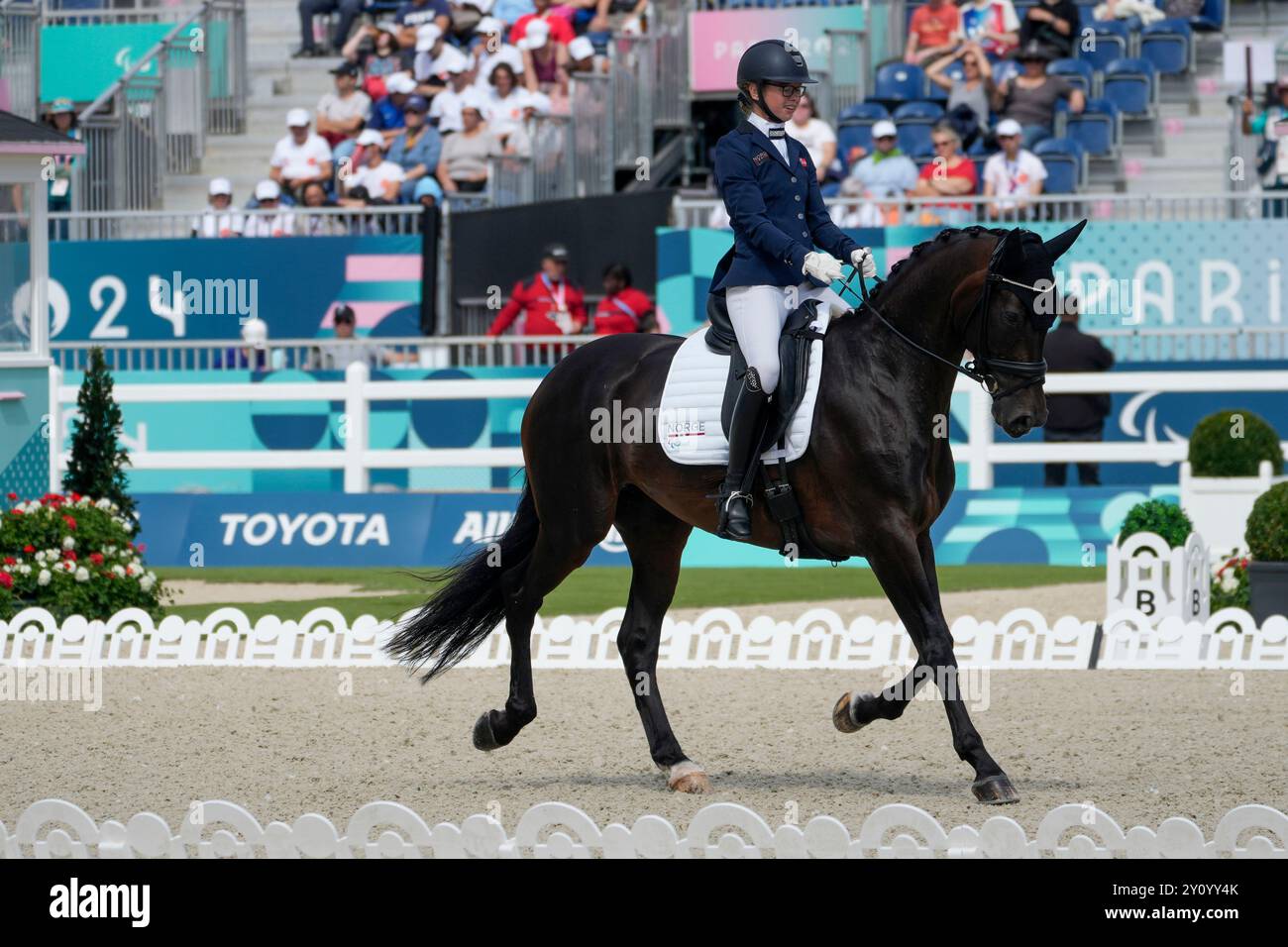 Norway's Kirsten Kristine Vik competes in the equestrian individual ...