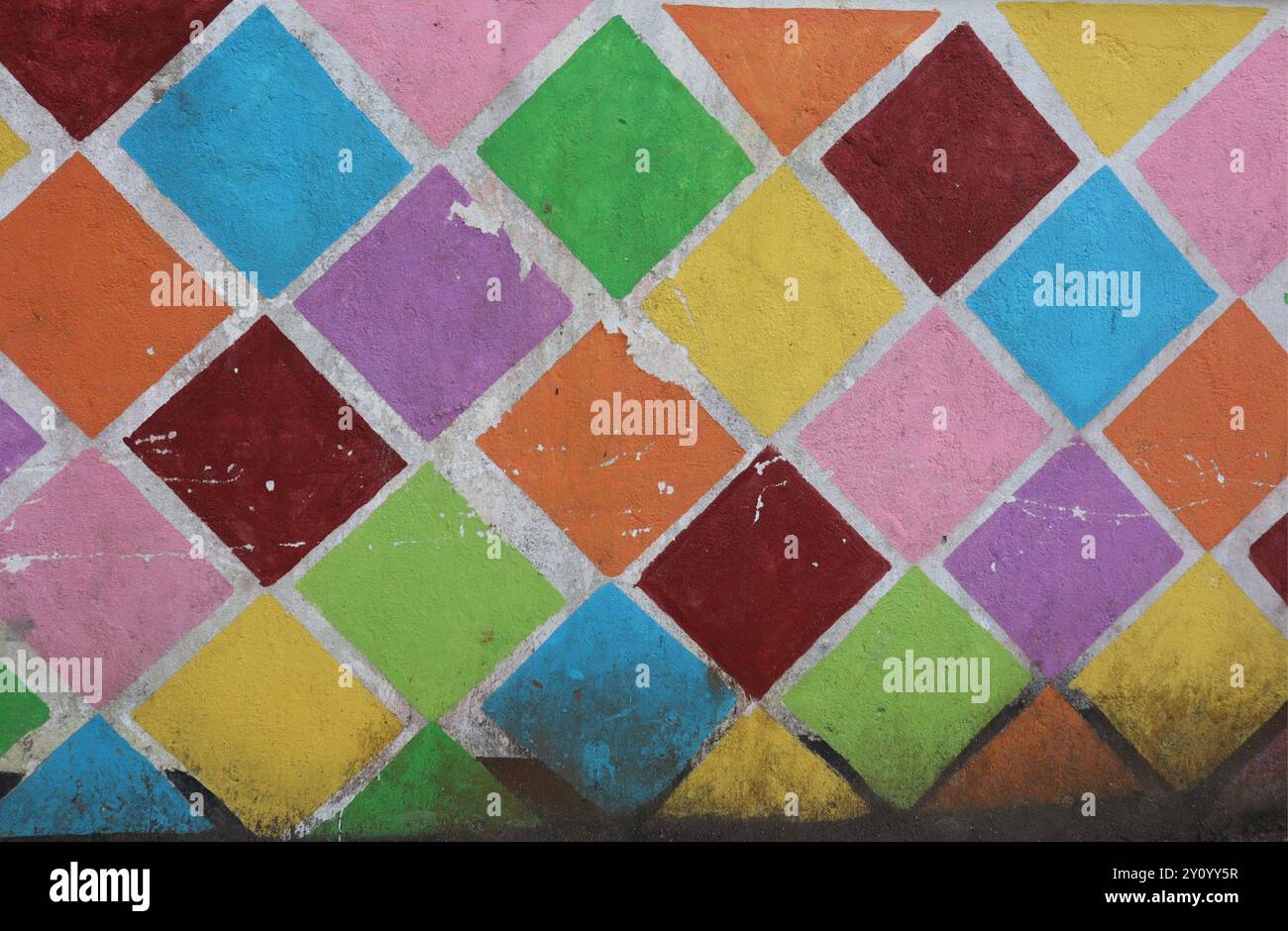 Colorful concrete wall texture background in bright color painting ...