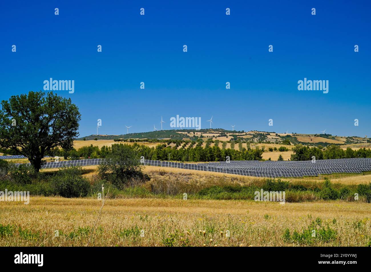 Examples of eco-sustainable energy production, photovoltaic panels and ...