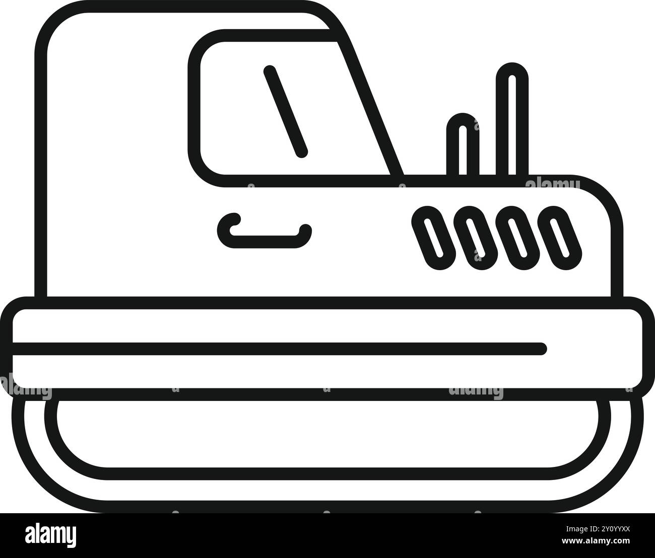 Simple black and white line drawing of a bulldozer, perfect for ...