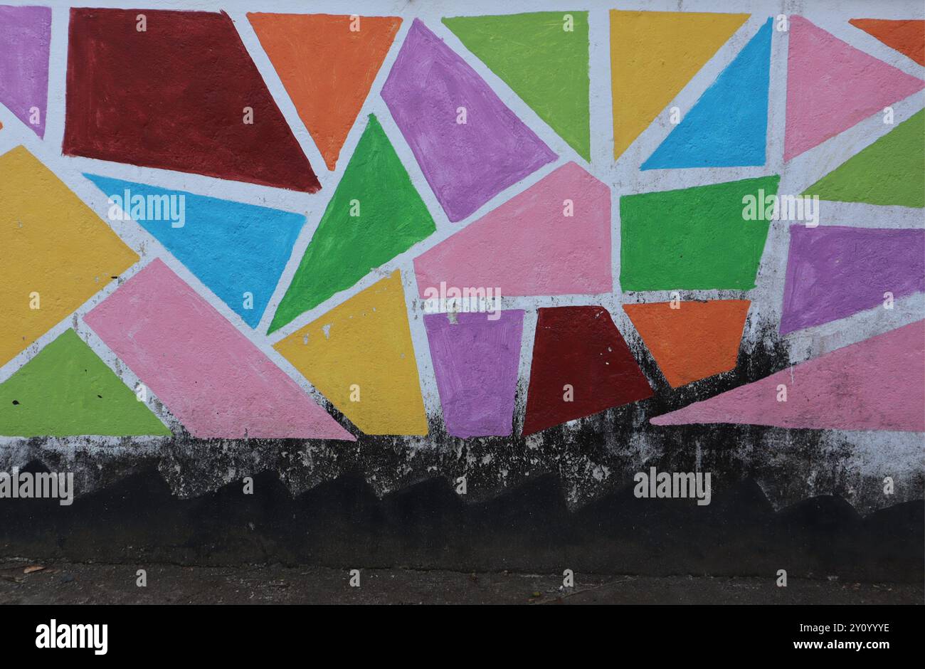 Colorful concrete wall texture background in bright color painting ...