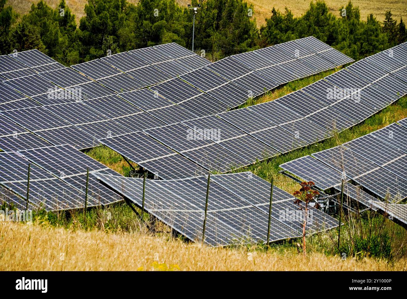Examples of eco-sustainable energy production, photovoltaic panels and ...
