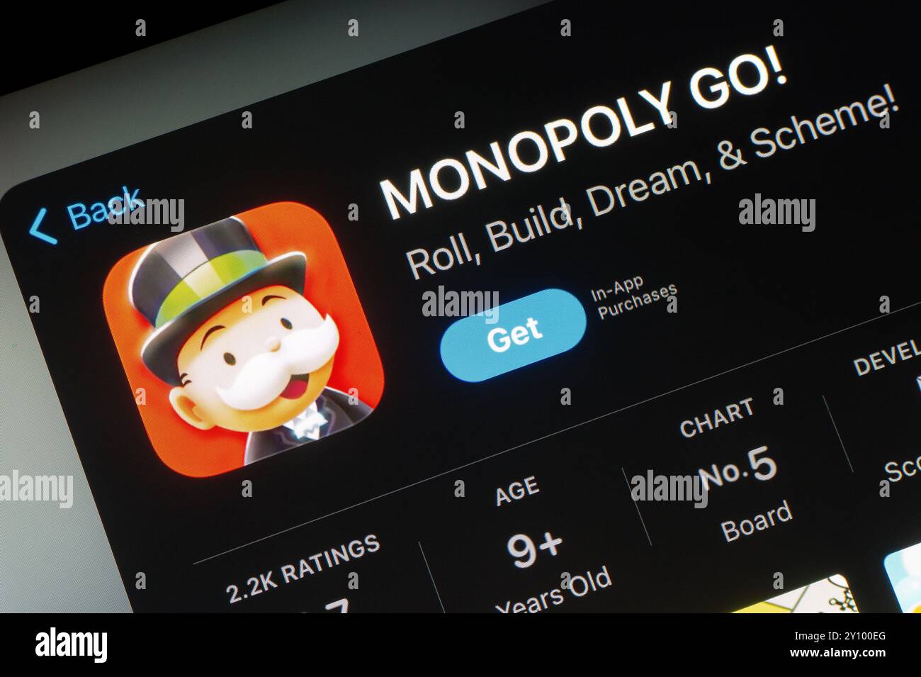 OSTRAVA, CZECHIA - JULY 27, 2024: App store with Monopoly Go! mobile game application to be ...