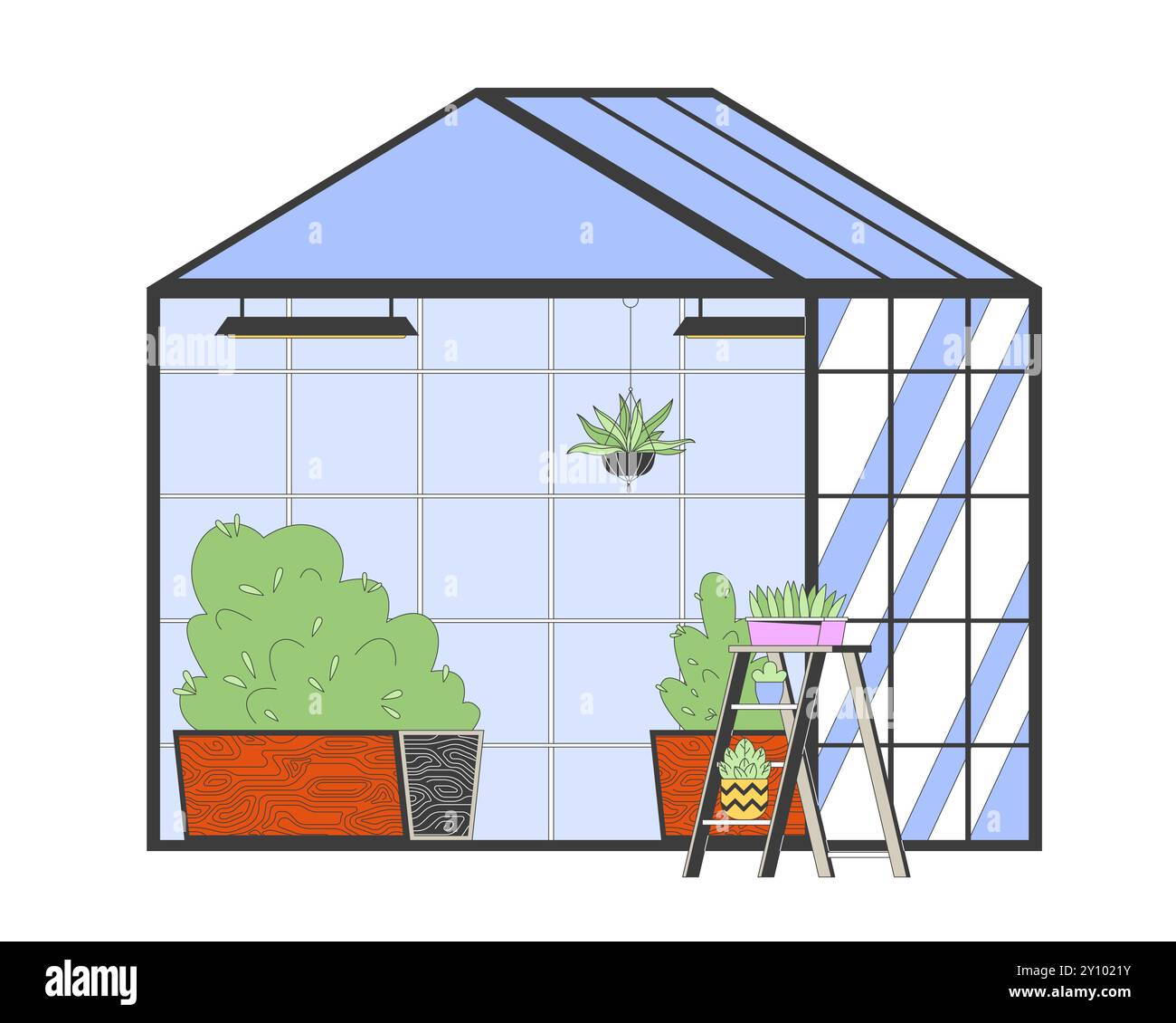 Organic vegetable greenhouse in Stock Vector Images - Alamy