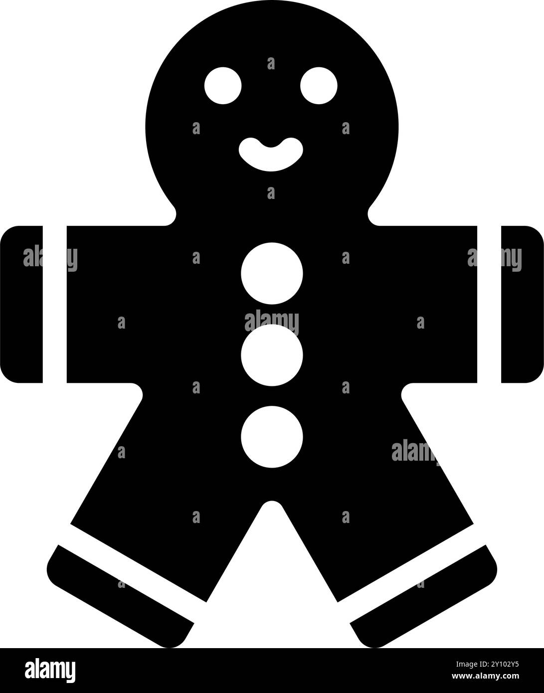 Gingerbread man line icon Cut Out Stock Images & Pictures - Alamy