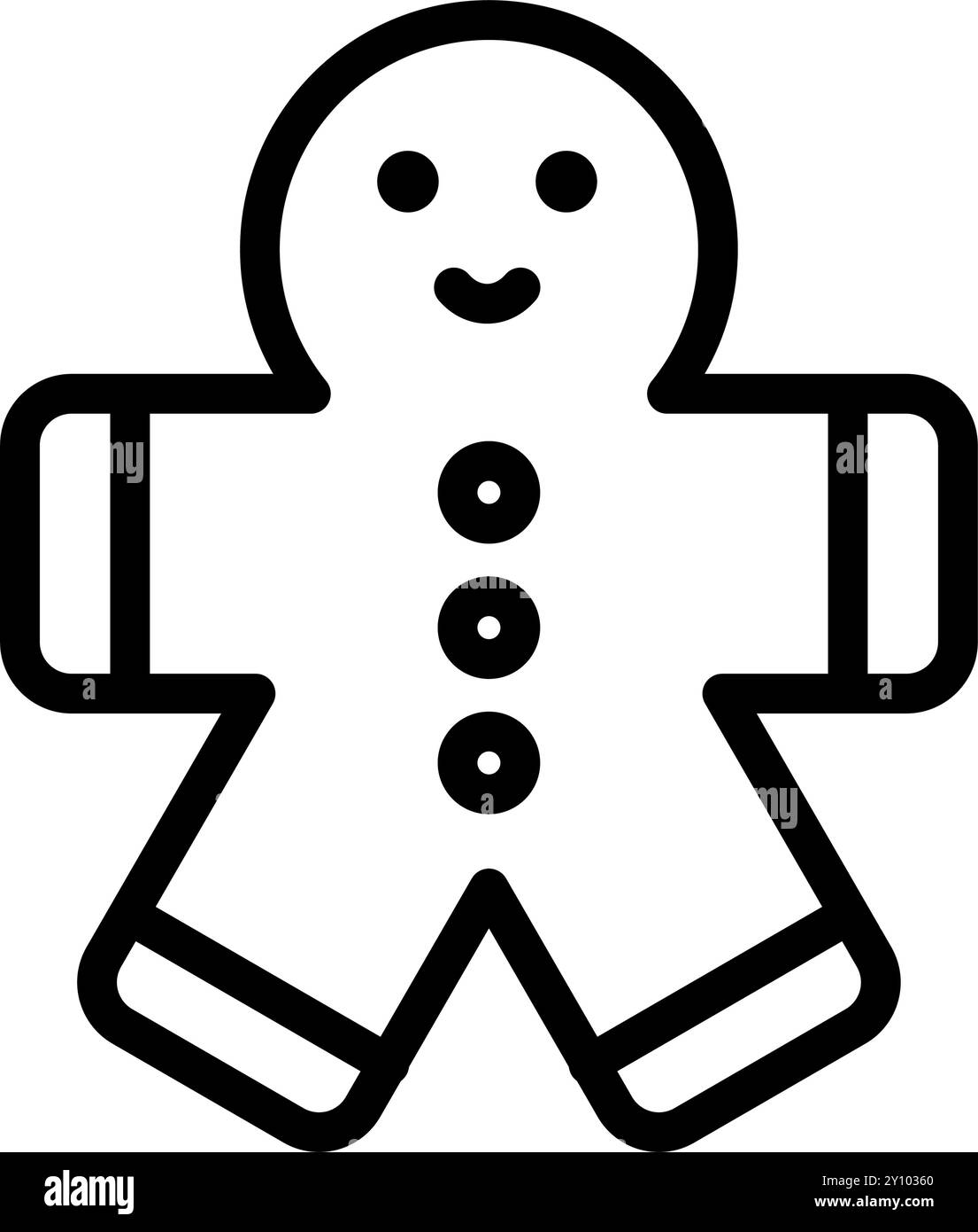 Gingerbread man isolated Black and White Stock Photos & Images - Alamy