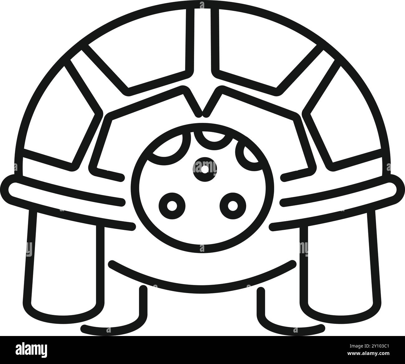 Simple line icon of a turtle shell, perfect for projects related to ...