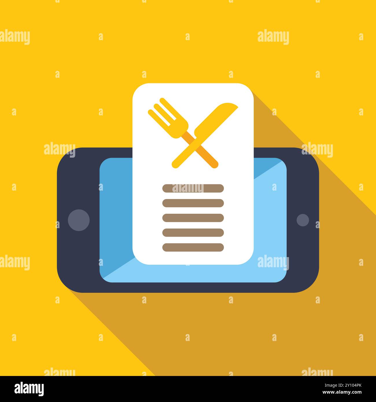 Online food ordering concept with a smartphone displaying a digital ...