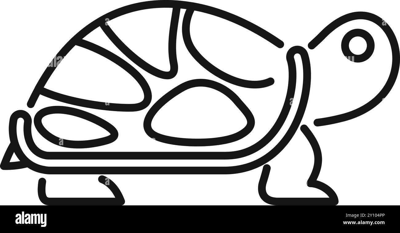 This simple style icon of a turtle walking is perfect for nature and ...