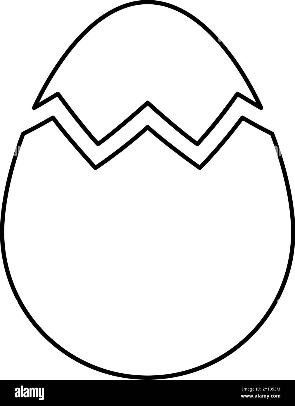 Broken egg icon Black and White Stock Photos & Images - Alamy