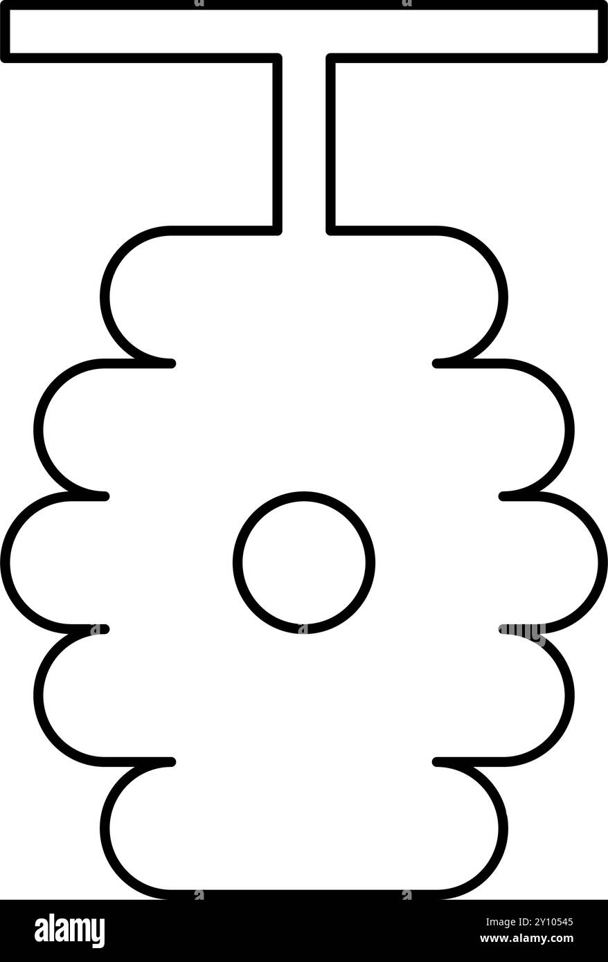 Beehive bee hive apiculture concept contour outline line icon black color vector illustration ...