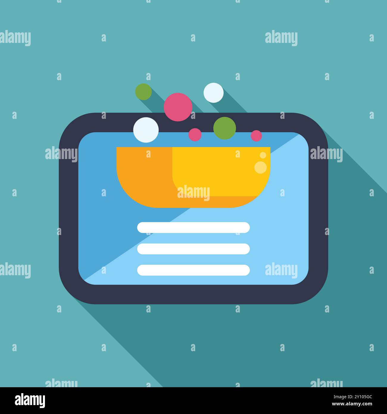 Online food ordering app displaying restaurant menu on smartphone ...