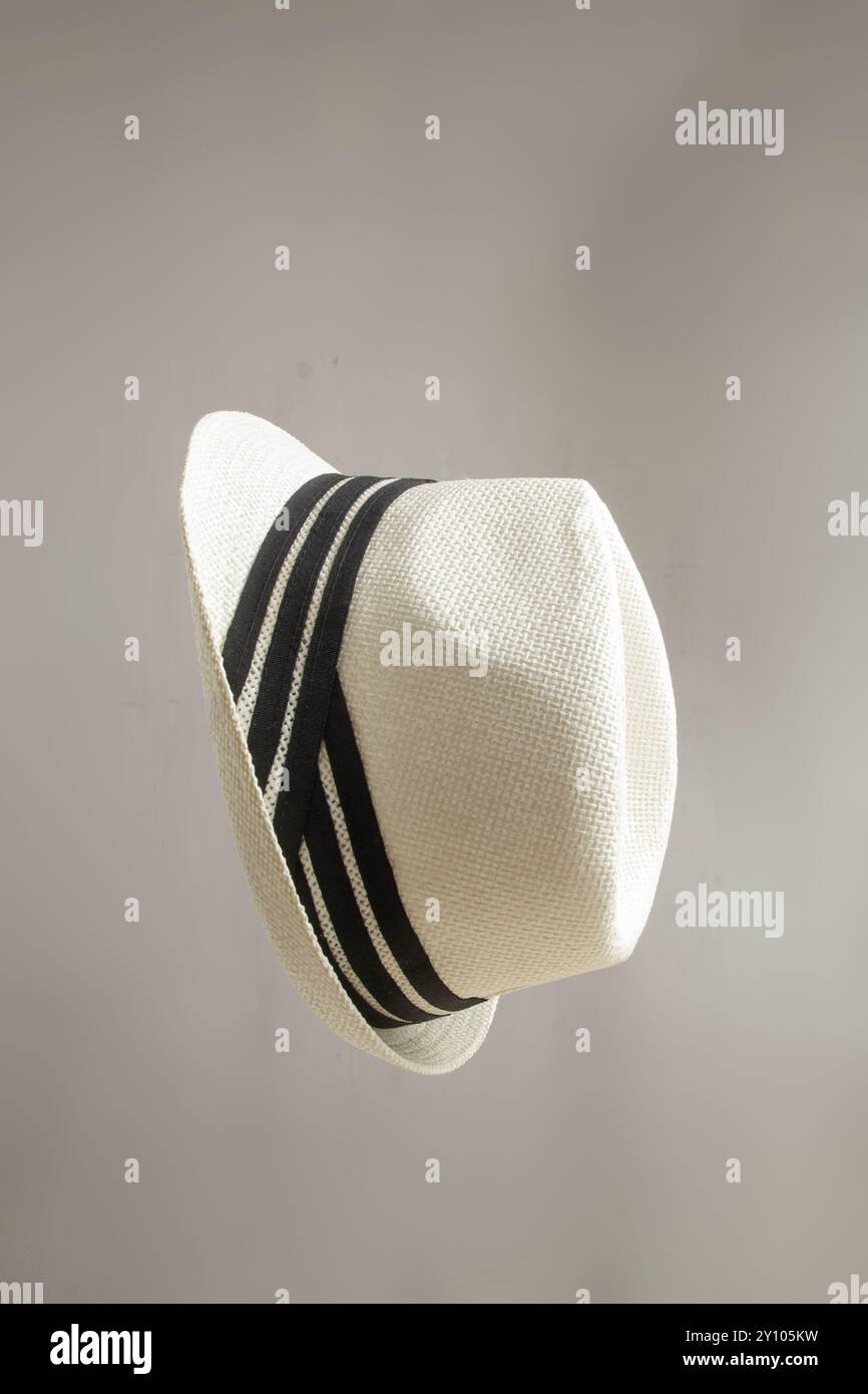 straw hat with black ribbon strap, straw vintage clipart photo use ...