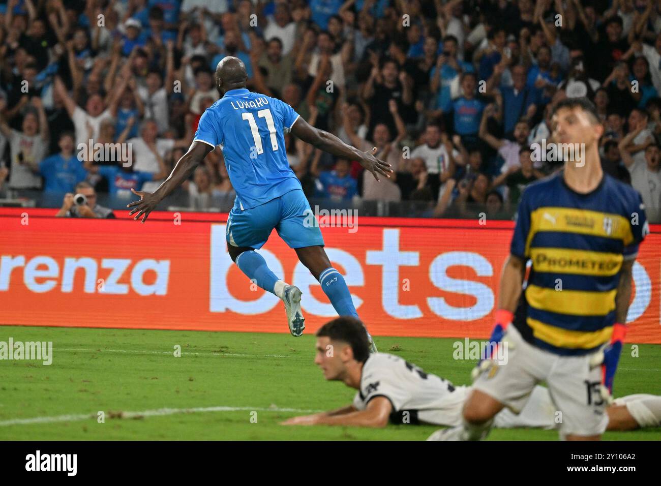 Italy, march 29 st 2024: After goal Romelu Lukaku during the Italian ...